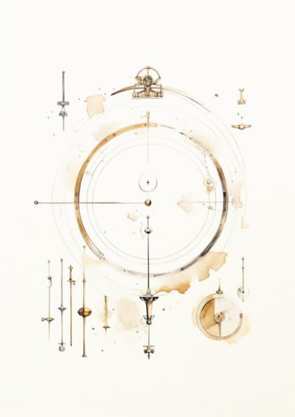 Download Abstract Circle Drawing with Clocks and Timepieces Backgrounds ...