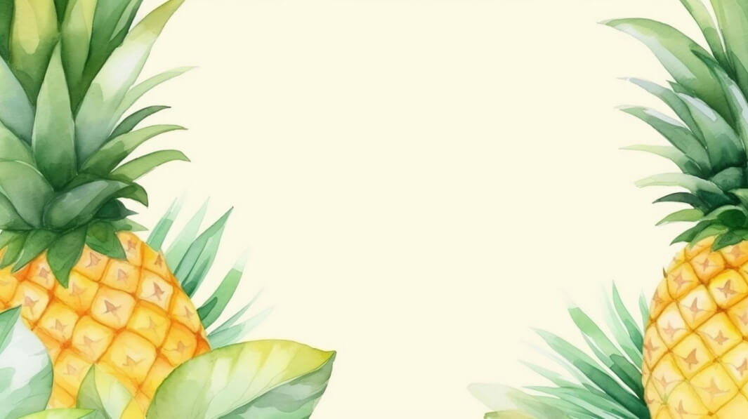 Download Watercolor Painting of Pineapples with Green Leaves ...