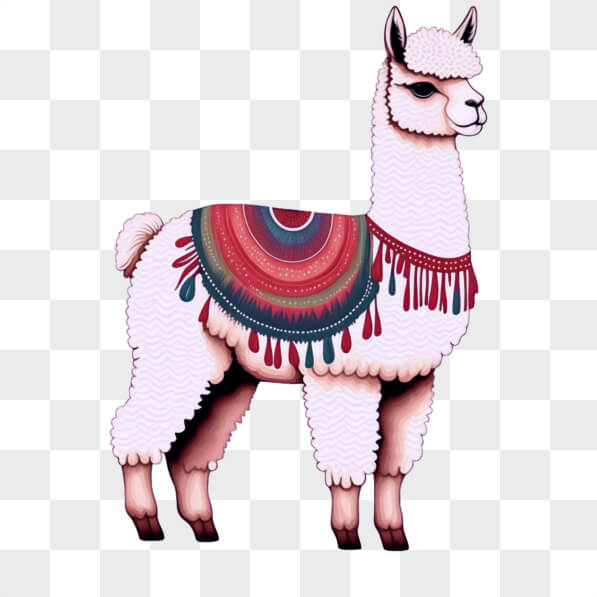 Download Colorful Alpaca with Unique Design PNGs Online - Creative Fabrica