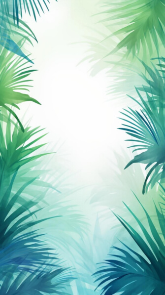 Download Tropical Background with Palm Trees and Green Leaves ...