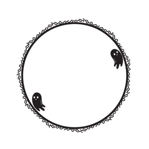 Download Round Frame with Ghosts for Halloween Decor Frames Online ...