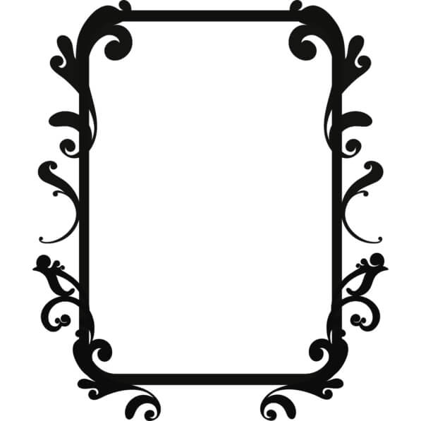 Download Ornate Black Frame with Floral Design Frames Online - Creative ...