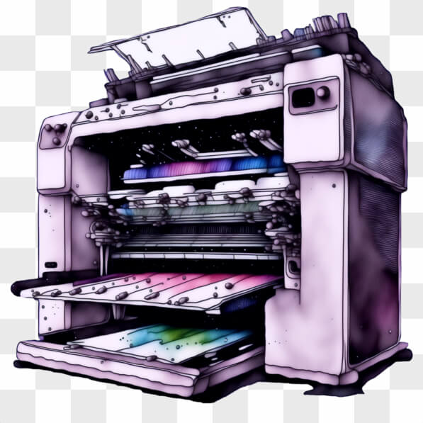Download Colorful Ink Printer Machine PNGs Online - Creative Fabrica