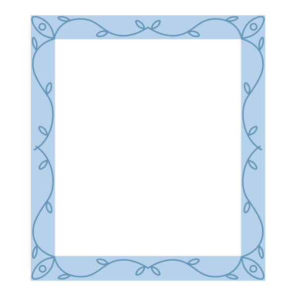 Download Blue Ornate Frame Frames Online - Creative Fabrica