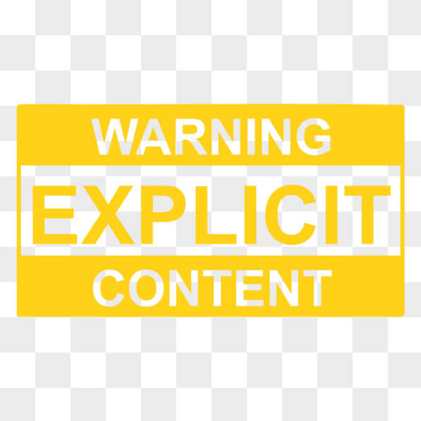 Download Warning Sign: Explicit Content PNGs Online - Creative Fabrica