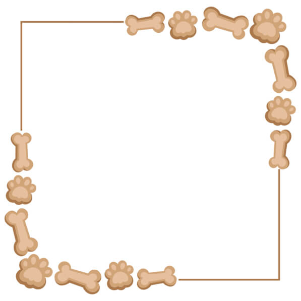Download Decorative Frame with Dog Paw Prints Frames Online - Creative ...