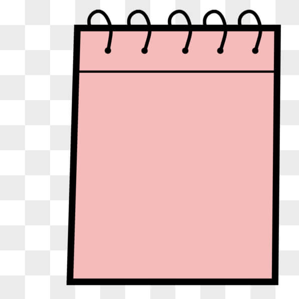 Download Pink Notepad on White Background PNGs Online - Creative Fabrica