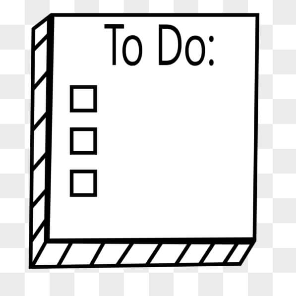 Download Black and White To-Do List Drawing PNGs Online - Creative Fabrica