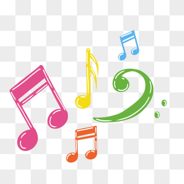 Download Colorful Musical Notes Floating in the Air PNGs Online ...