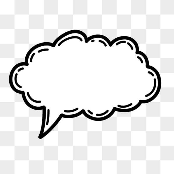 Download White Speech Bubble with Doodles PNGs Online - Creative Fabrica