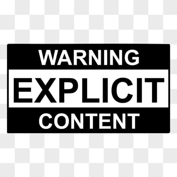Download Black and White Poster with Warning about Explicit Content ...