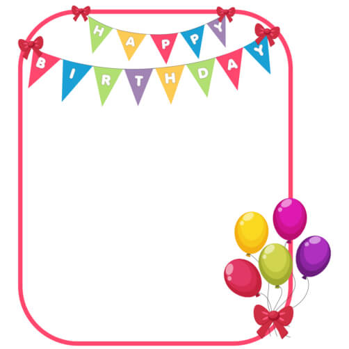 Descarga Marco de Cumpleaños con Cajas de Regalo y Globos Marcos En ...