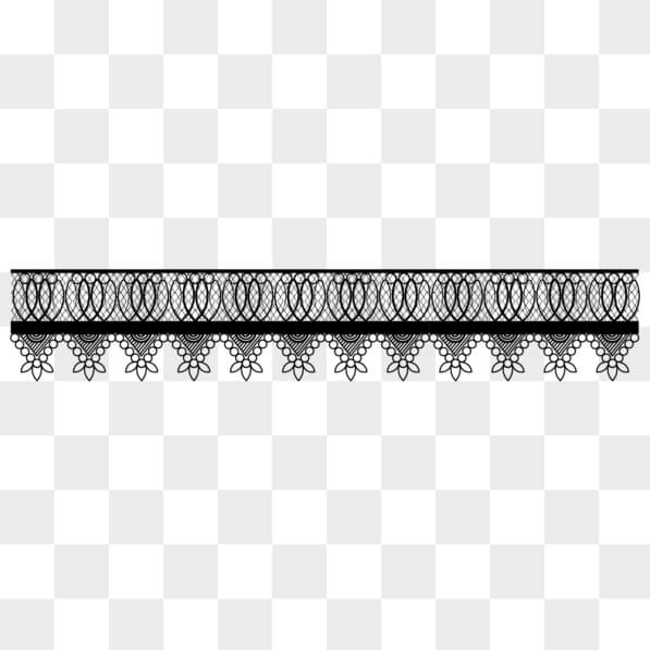 Download Black and White Lace Border Vector Illustration PNGs Online ...