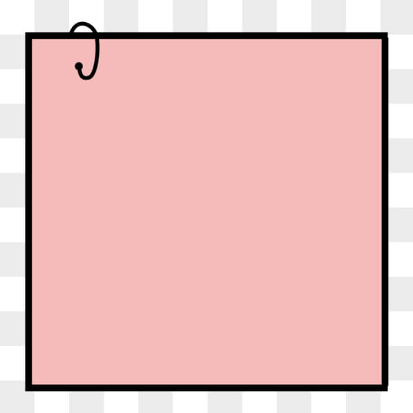 Download Pink Post-It Note with Paper Clip PNGs Online - Creative Fabrica