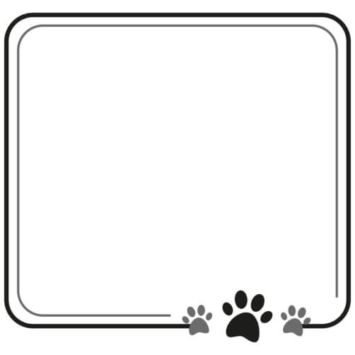 Download Black and White Dog Paw Print Frame Frames Online - Creative ...