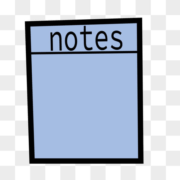 Download Blue Notepad with 'Notes' PNGs Online - Creative Fabrica