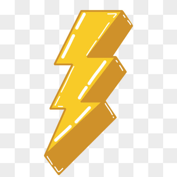 Descarga Símbolo de Rayo Amarillo PNGs En Línea - Creative Fabrica