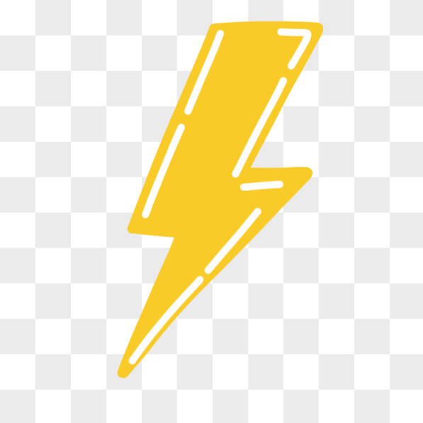 Descarga Símbolo de Rayo Amarillo PNGs En Línea - Creative Fabrica