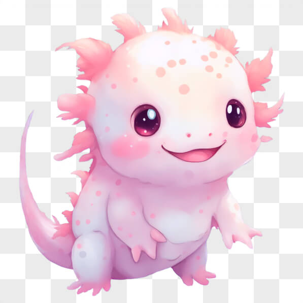 Download Kawaii Pink Lizard Smiling Kawaii Online - Creative Fabrica