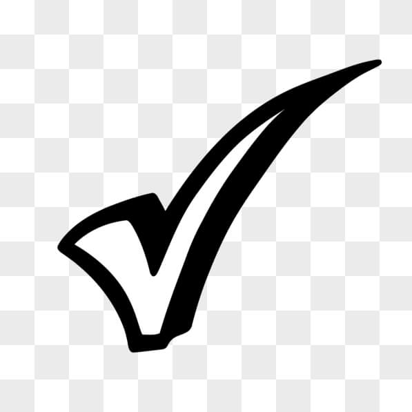 Download White Check Mark on Black Background PNGs Online - Creative ...