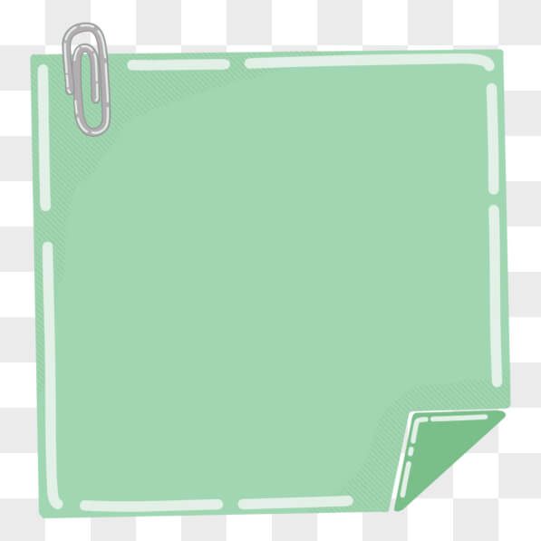 Download Green Post-It Note Clipped to Wall PNGs Online - Creative Fabrica