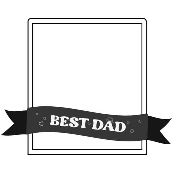 Download Best Dad Frame with Ribbon Frames Online - Creative Fabrica