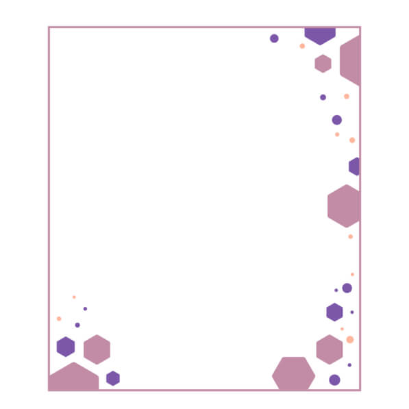 Download Purple Hexagon Frame for Letterhead and Stationery Design ...