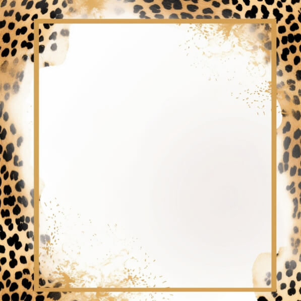 Download Gold Leopard Print Frame on White Background Backgrounds ...