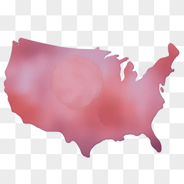Download Educational Pink Map of the United States with Red Dots PNGs ...