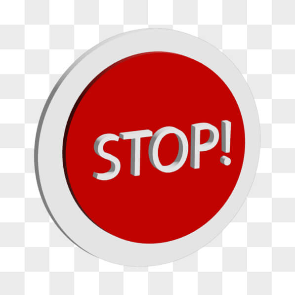 Download Red Stop Button PNGs Online - Creative Fabrica