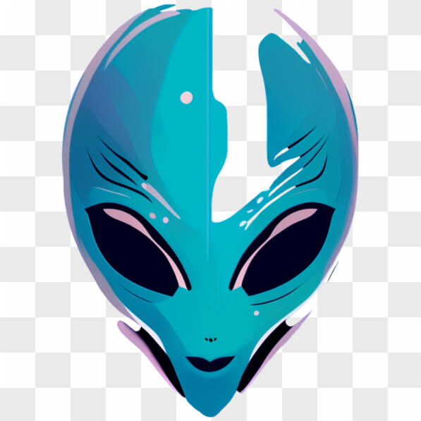 Download Alien Head with Blue Face and Black Eyes PNGs Online ...