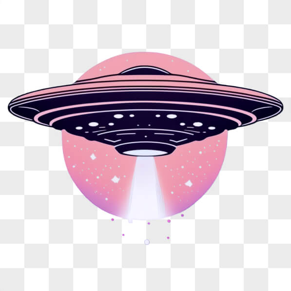 Download Pink Alien Spaceship on Black Background PNGs Online ...