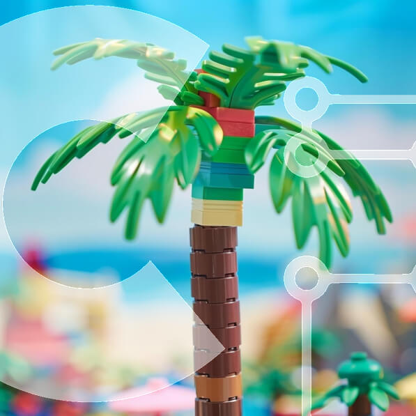 Lego Palm Tree On Beach Scene Stock Photo Creative Fabrica