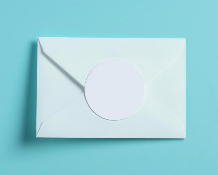 Download White Envelope on Blue Background Mockups Online - Creative ...