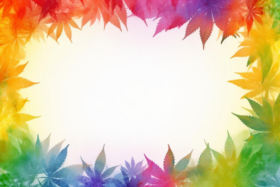 Download Colorful Marijuana Leaf Frame Background Backgrounds Online ...