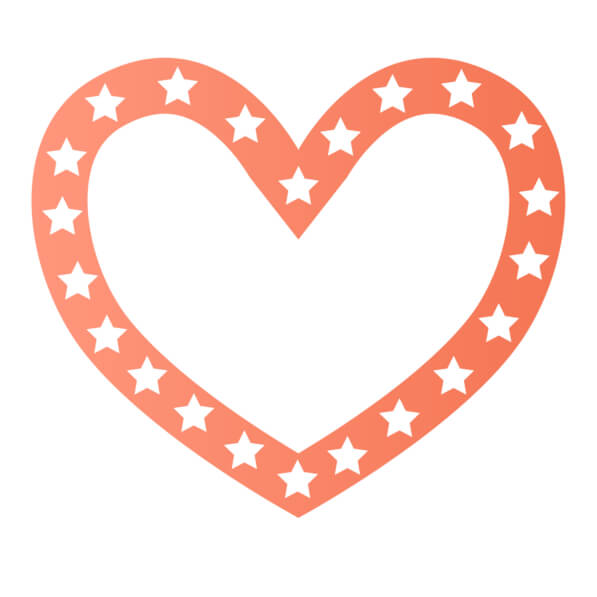 Descarga Recorte en forma de corazón con estrellas Bordes y Esquinas En ...
