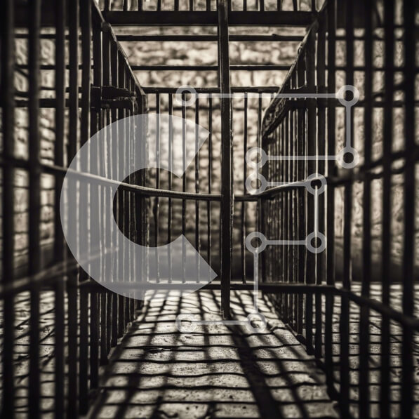 Empty Vintage Jail Cell stock photo | Creative Fabrica