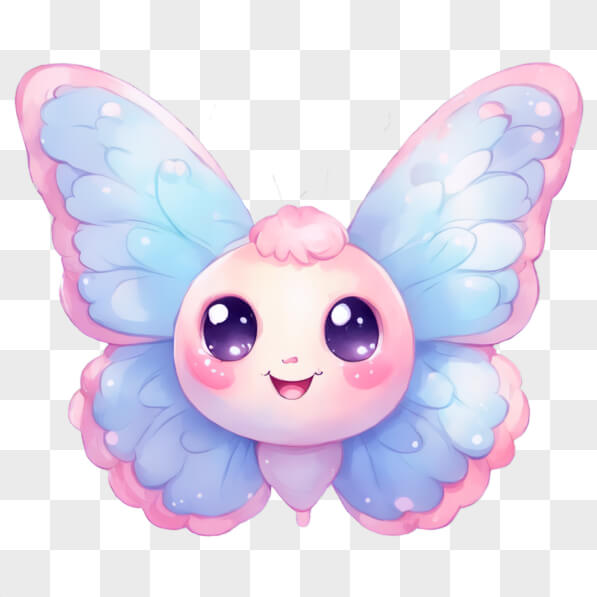 Download Kawaii Butterfly with Blue and Pink Colors Kawaii Online ...