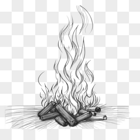 Download Hand-drawn Fire Pit Illustration Sketches Online - Creative ...