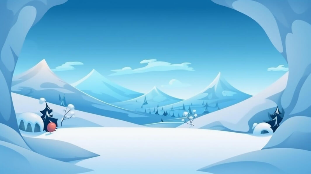 Download Snowy Landscape with Mountains and Caves Backgrounds Online ...