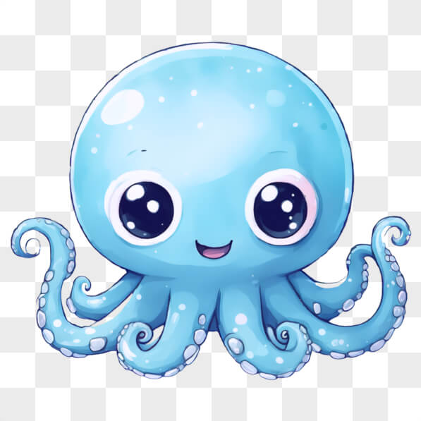 Download Kawaii Blue Octopus Educational Display Kawaii Online ...