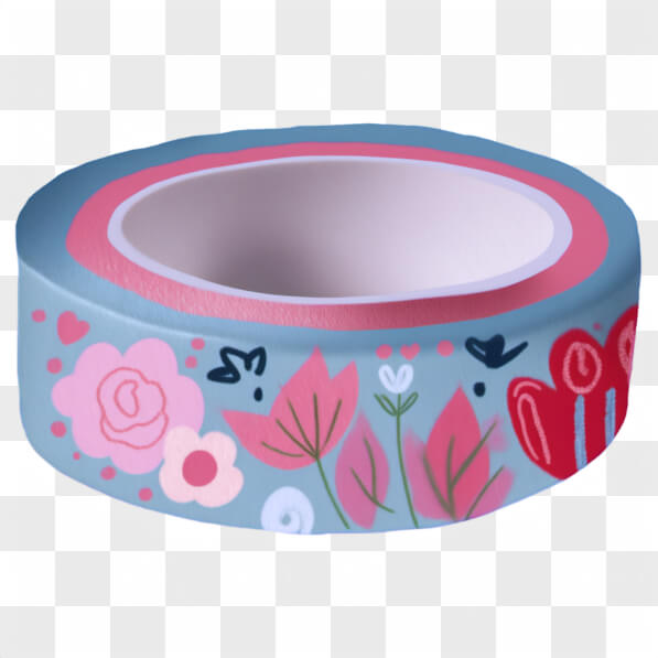 Download Blue and Pink Washi Tape with Floral Designs PNGs Online ...