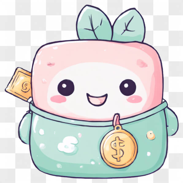 Download Kawaii Cartoon Character with Money and Coins Kawaii Online ...