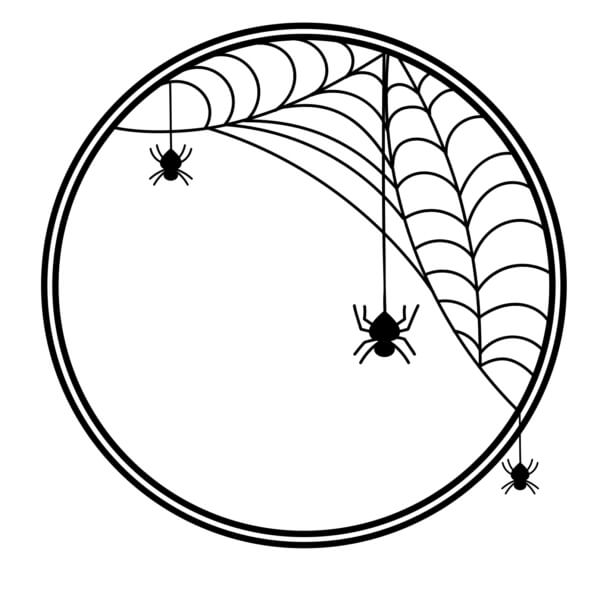 Download Black and White Circle with Spiders Frames Online - Creative ...