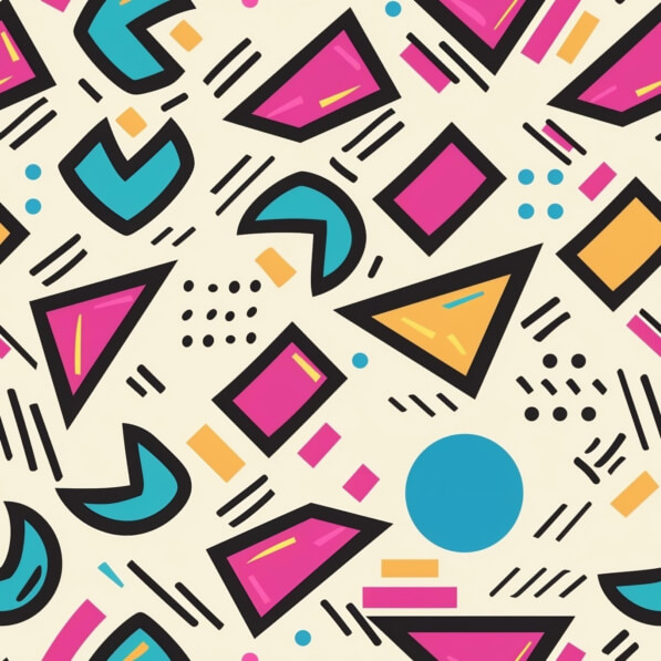 Download Colorful 80s Geometric Pattern Patterns Online - Creative Fabrica