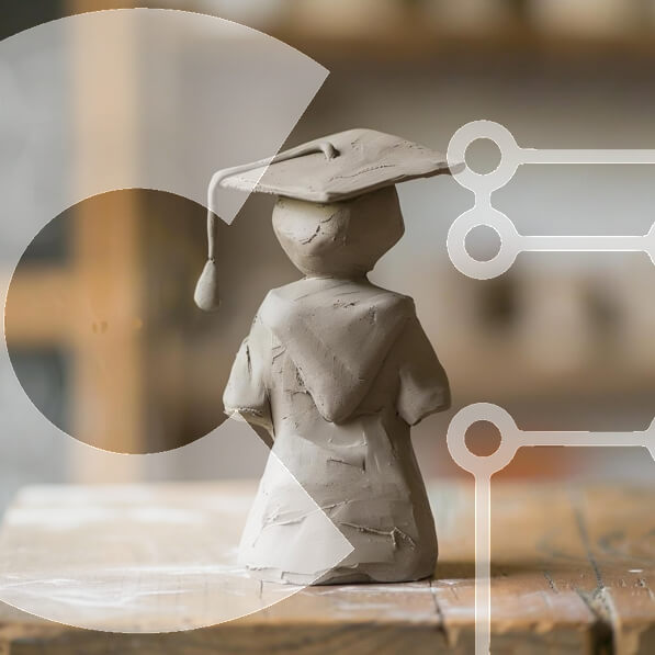 Academic Achievement Symbol: Ceramic Graduation Figurine stock photo ...