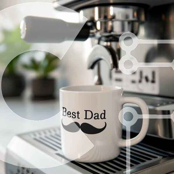 Best Dad Coffee Mug and Espresso Machine stock photo | Creative Fabrica