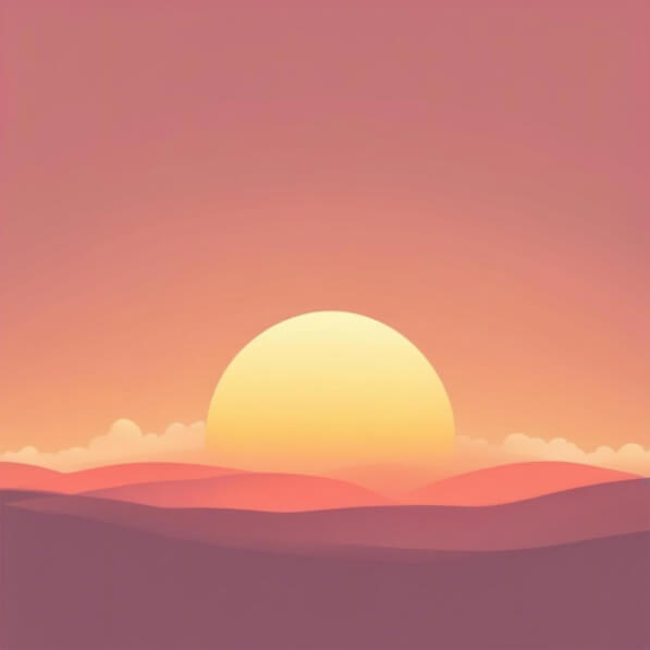 Download Sunset Landscape with Mountains and Hills Backgrounds Online ...