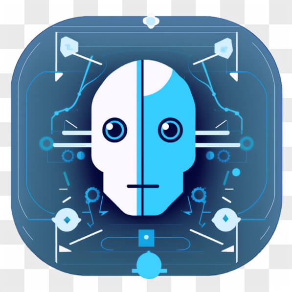 Download Blue Robot Icon for AI Applications PNGs Online - Creative Fabrica