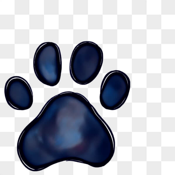 Download Blue Dog Paw Print on Dark Background PNGs Online - Creative ...